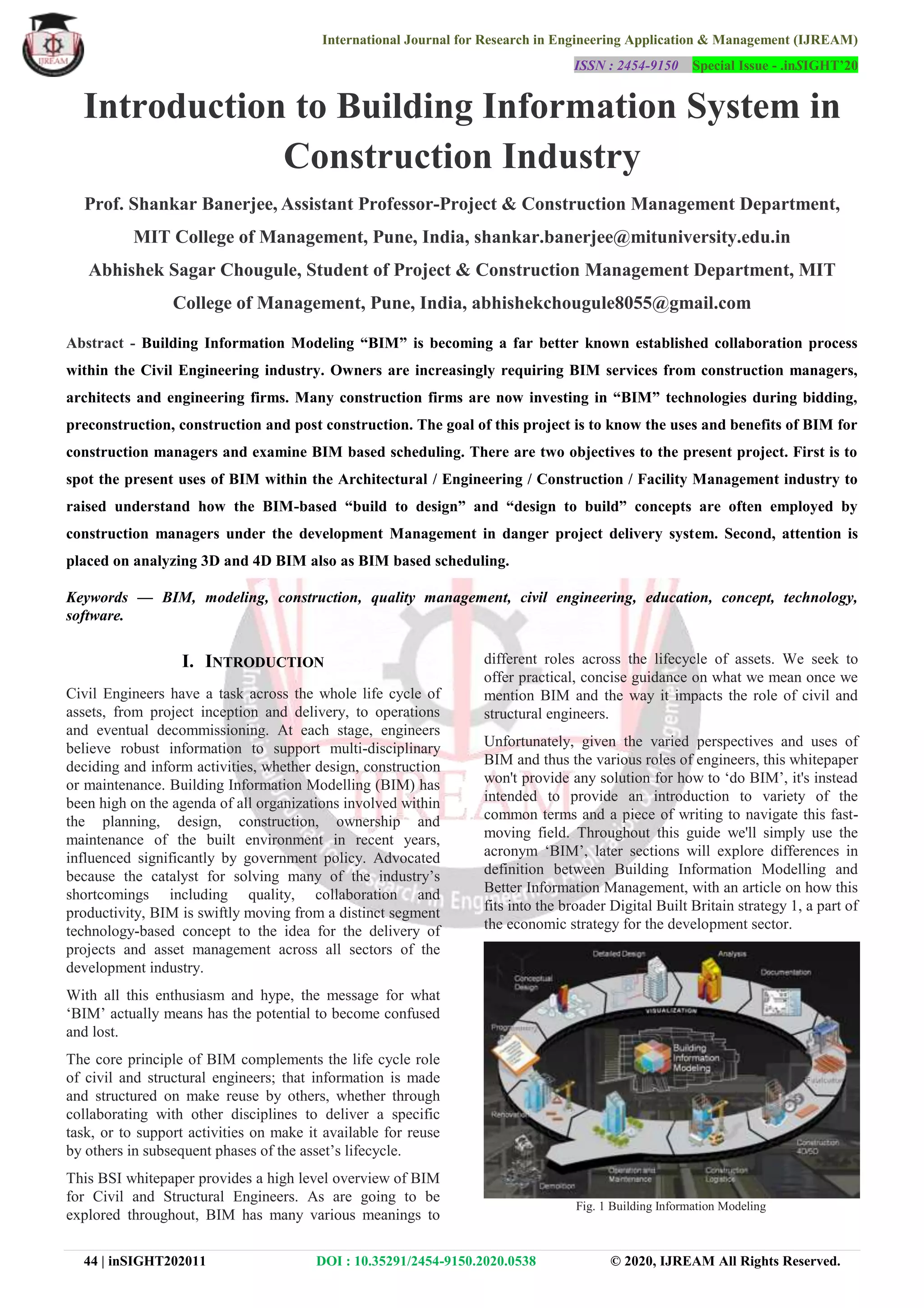 Building Information Modeling (BIM) Research Paper | PDF | Desktop Publishing | Computer ...