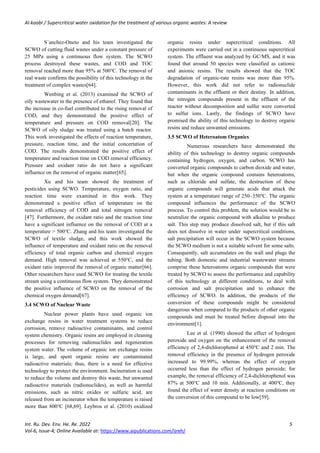 Supercritical water oxidation for the treatment of various organic ...