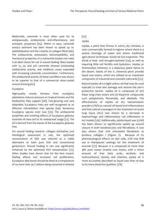The Therapeutic Wound Healing activities of Various Medicinal Plants | PDF