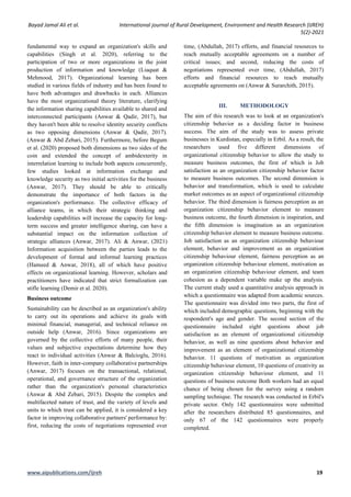 Organization citizenship behaviour as a determining Factor in Business ...