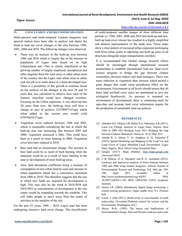 Land use/ land cover classification and change detection mapping: A ...