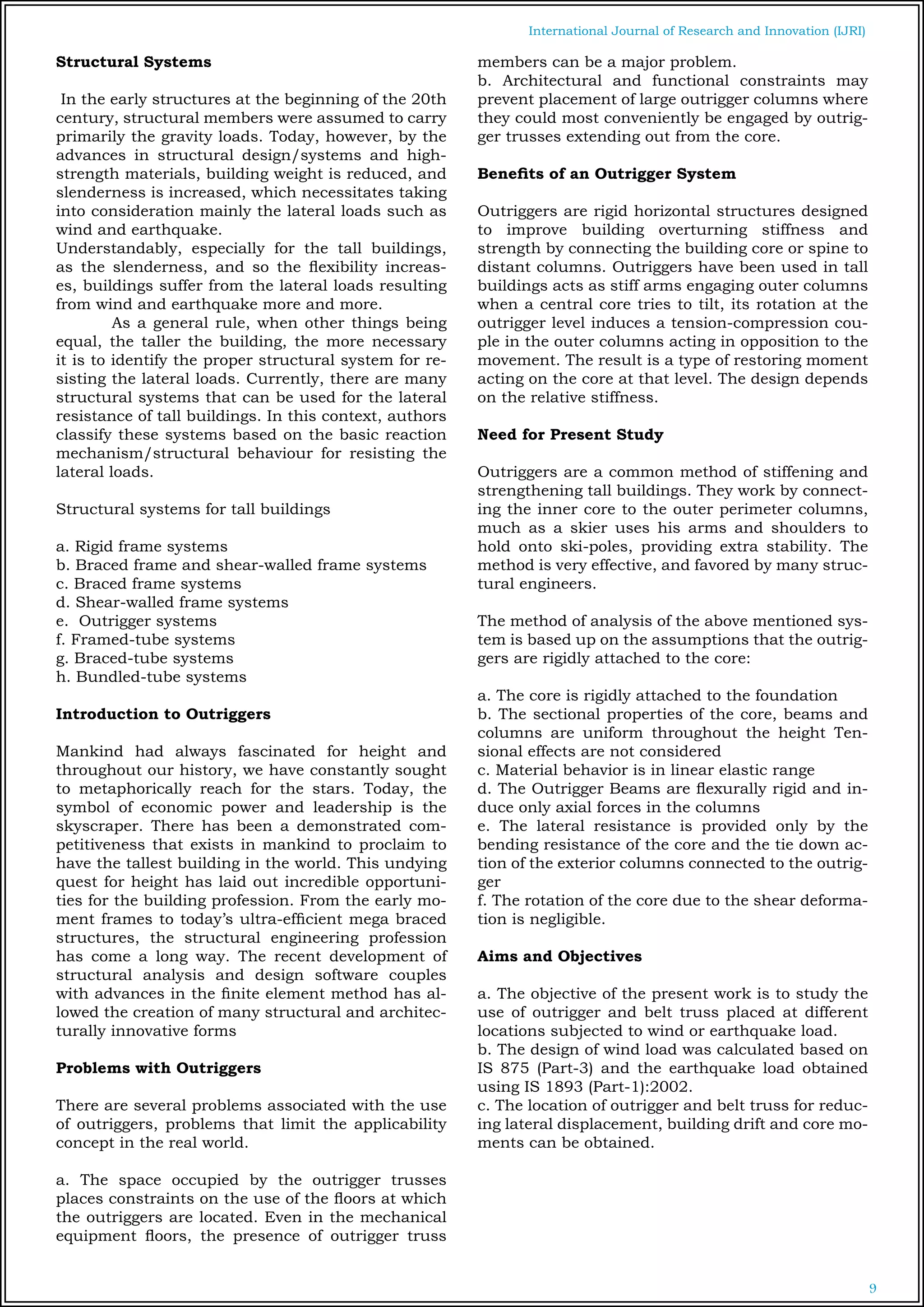 RESPONSE OF LATERAL SYSTEM IN HIGH RISE BUILDING UNDER SEISMIC LOADS | PDF