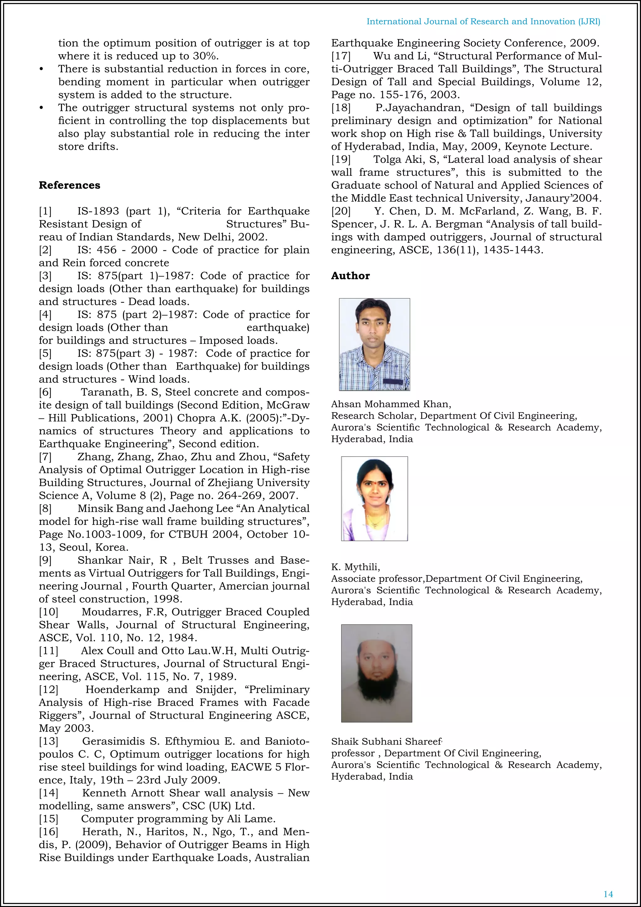 RESPONSE OF LATERAL SYSTEM IN HIGH RISE BUILDING UNDER SEISMIC LOADS | PDF
