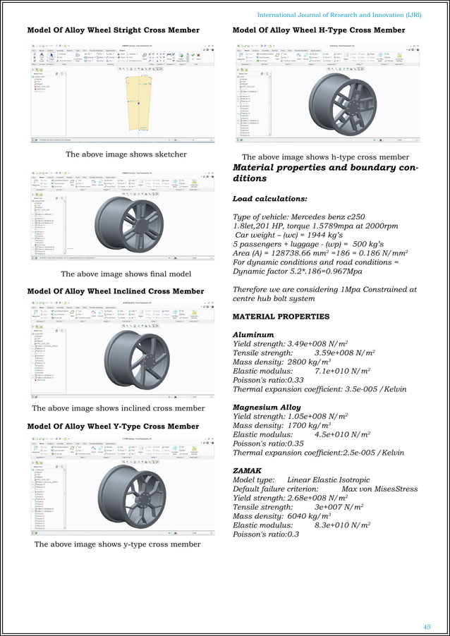GEOMETRICAL OPTIMIZATION AND EVALUATION OF ALLOY WHEEL FOUR WHEELER | PDF