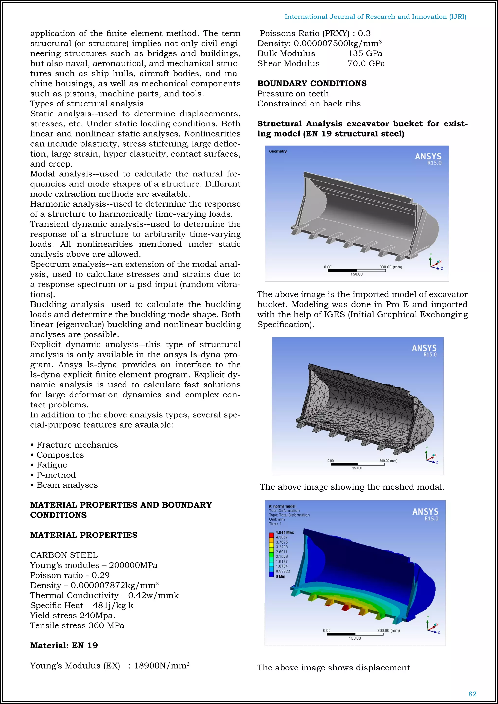 Design optimization of excavator bucket using Finite Element Method | PDF