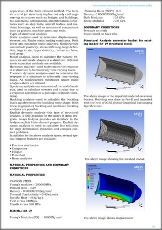 Design optimization of excavator bucket using Finite Element Method | PDF
