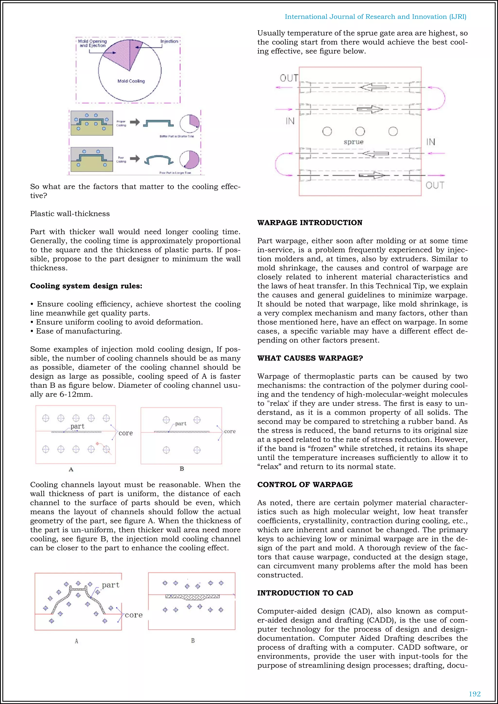 DESING OF MOULD TOOL & COOLING CHANNEL OPTIMIZATION OF INDUSTRIAL ...