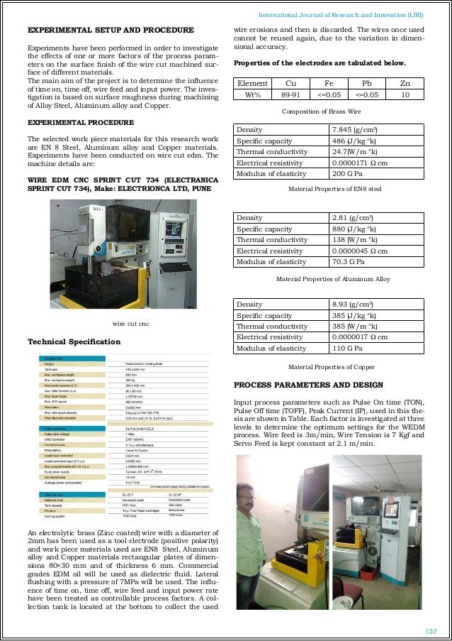 Optimization Of Wire Edm Parameters To Achieve A Fine Surface Finish
