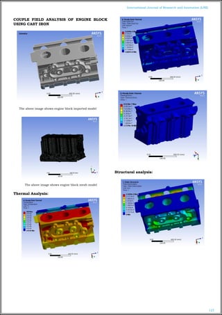 DYNAMIC ANALYSIS OF ENGINE BLOCK FOR SELECTION OF SUITABLE MATERIAL FOR ...