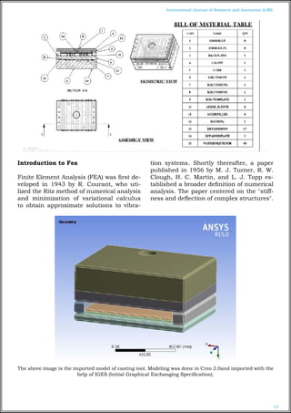 Finite Element Analysis of Casting Tool Design of Oil Pan for Self ...