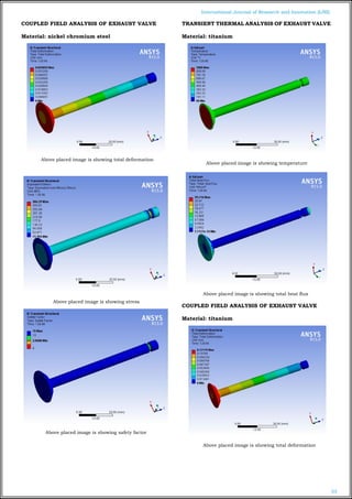 THERMAL ANALYSIS OF INTERNAL COMBUSTION DIESEL ENGINE EXHAUST VALVE FOR ...