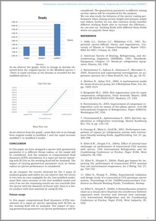 cfd analysis on ejector cooling system with variable throat geometry | PDF | Science