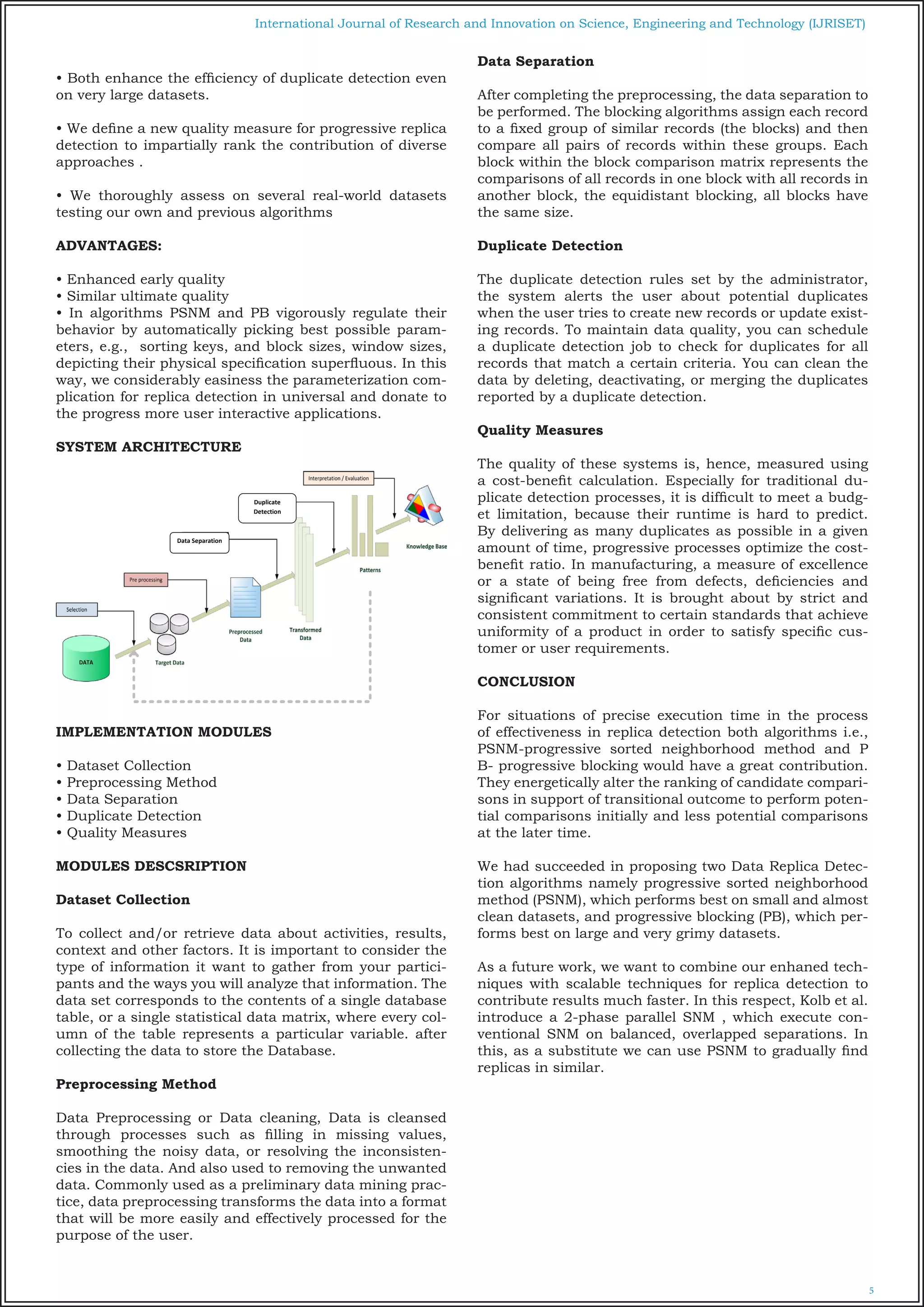 Ijricit 01-002 enhanced replica detection in short time for large data sets | PDF | Databases ...