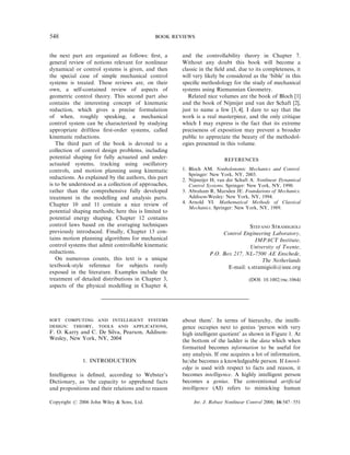 Geometric Control System and Fault-Diagnosis | PDF