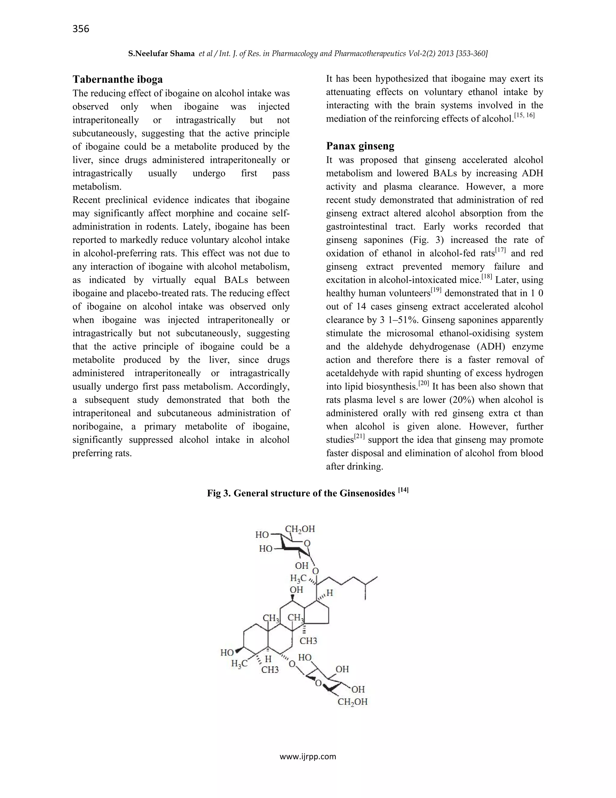 Herbal remedies for Alcohol dependency | PDF