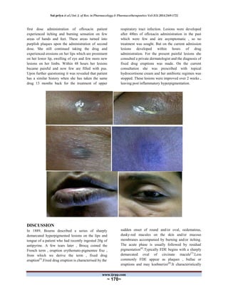 Ofloxacin induced multiple fixed drug eruptions – A case report | PDF