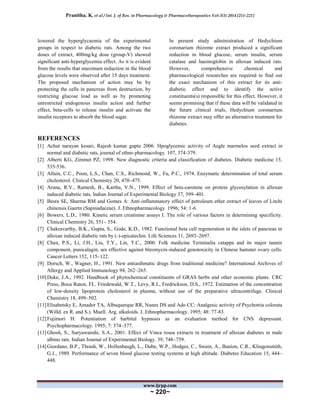 Hypoglycemic effect of ethanolic extract of Hedychium coronarium linn ...