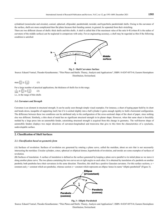 A Review on Thin-shell Structures: Advances and Trends | PDF | Civil ...