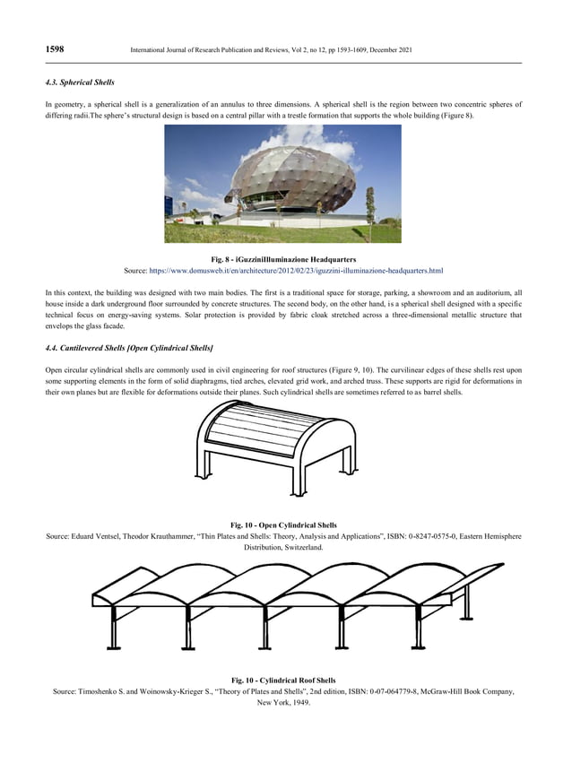 A Review on Thin-shell Structures: Advances and Trends | PDF | Civil ...