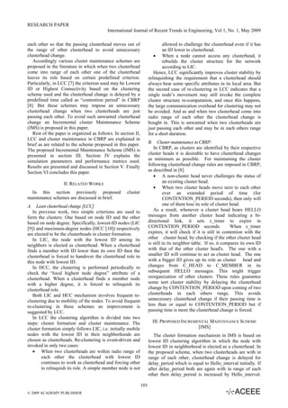 A Low Control Overhead Cluster Maintenance Scheme for Mobile Ad hoc NETworks (MANETs) | PDF