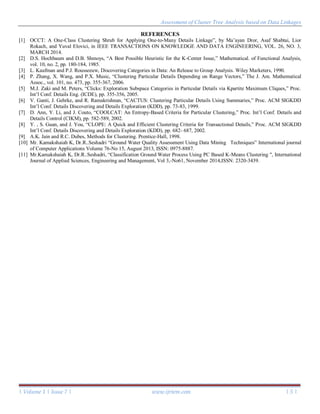 Assessment of Cluster Tree Analysis based on Data Linkages | PDF