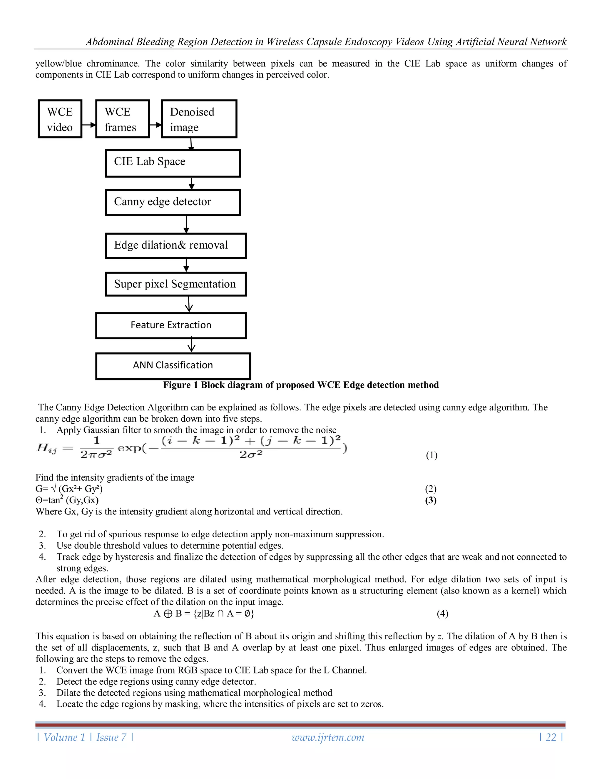 Abdominal Bleeding Region Detection In Wireless Capsule Endoscopy Videos Using Artificial Neural
