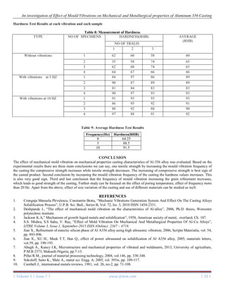 An investigation of Effect of Mould Vibrations on Mechanical and Metallurgical properties of ...