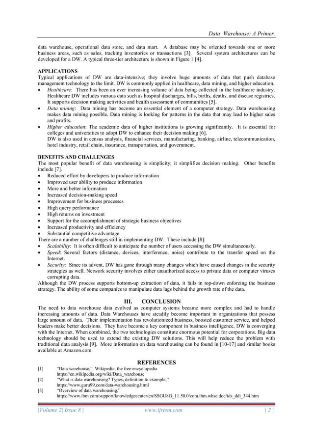 Data Warehouse: A Primer | PDF