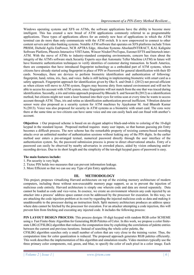 Improvement of a PIN-Entry Method Resilient to ShoulderSurfing and ...