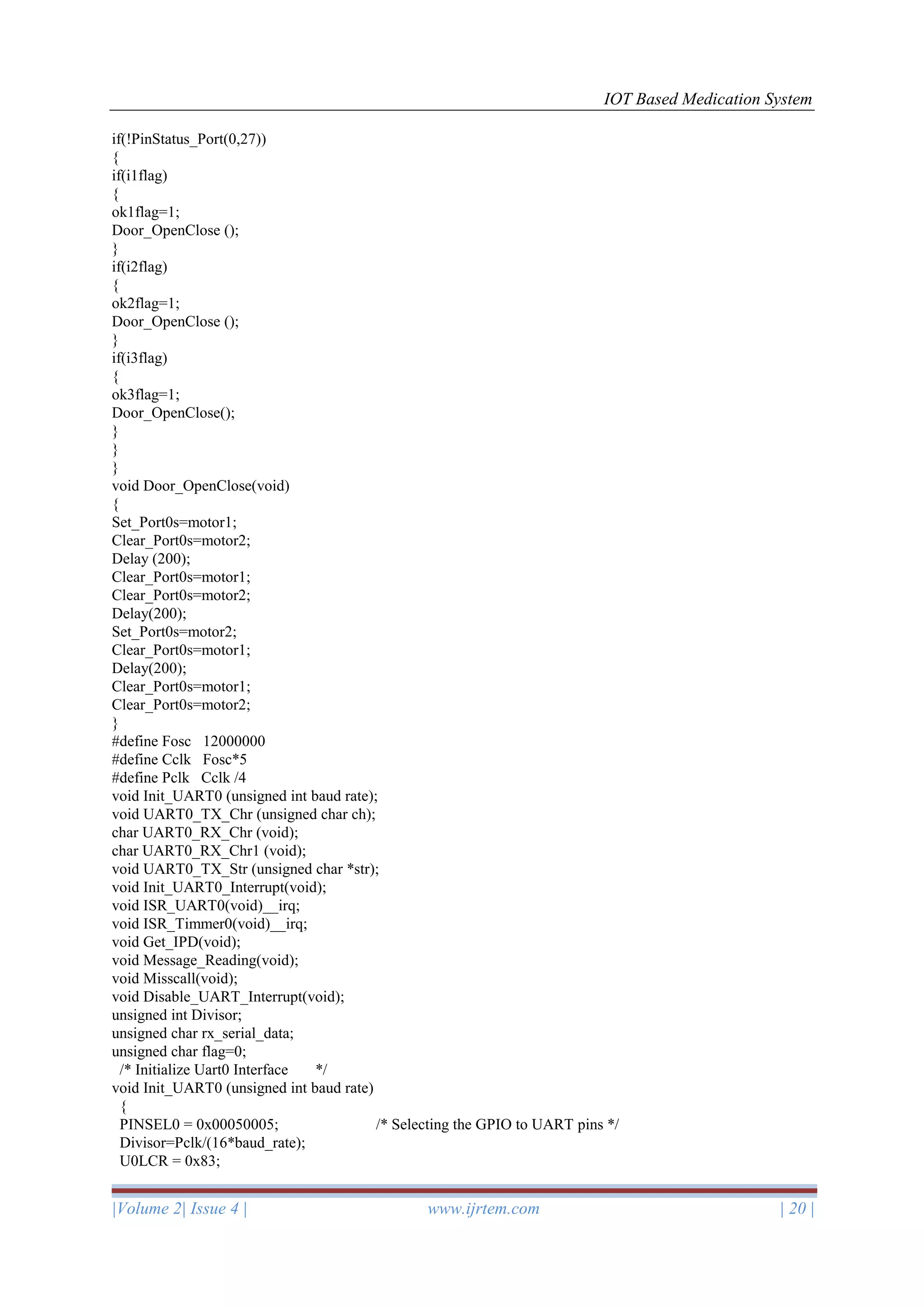 IOT Based Medication System | PDF