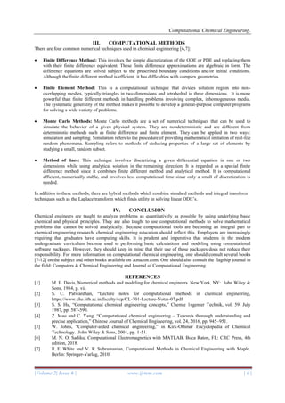 Computational Chemical Engineering | PDF