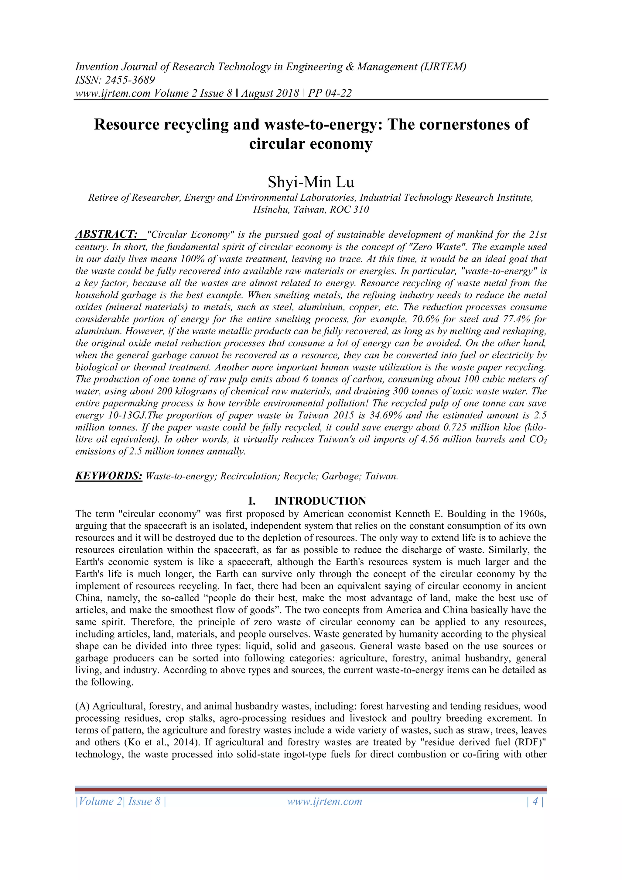 Resource recycling and waste-to-energy: The cornerstones of circular ...