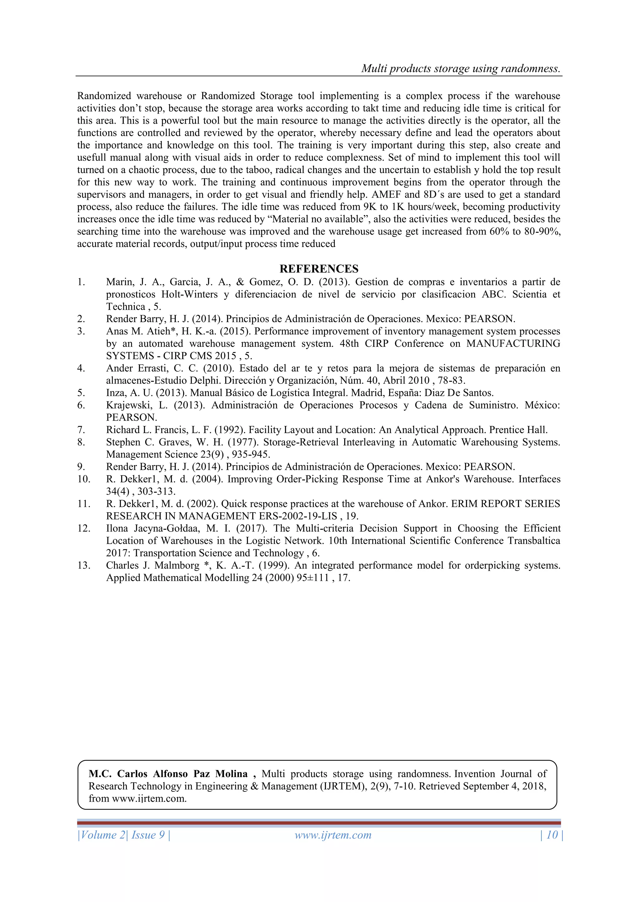 Multi products storage using randomness | PDF