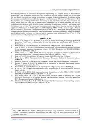 Multi products storage using randomness | PDF