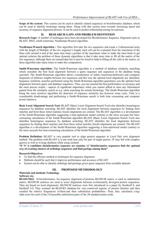 Performance Improvement of BLAST with Use of MSA Techniques to Search Ancestor Relationship ...