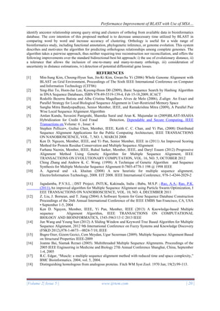 Performance Improvement of BLAST with Use of MSA Techniques to Search Ancestor Relationship ...