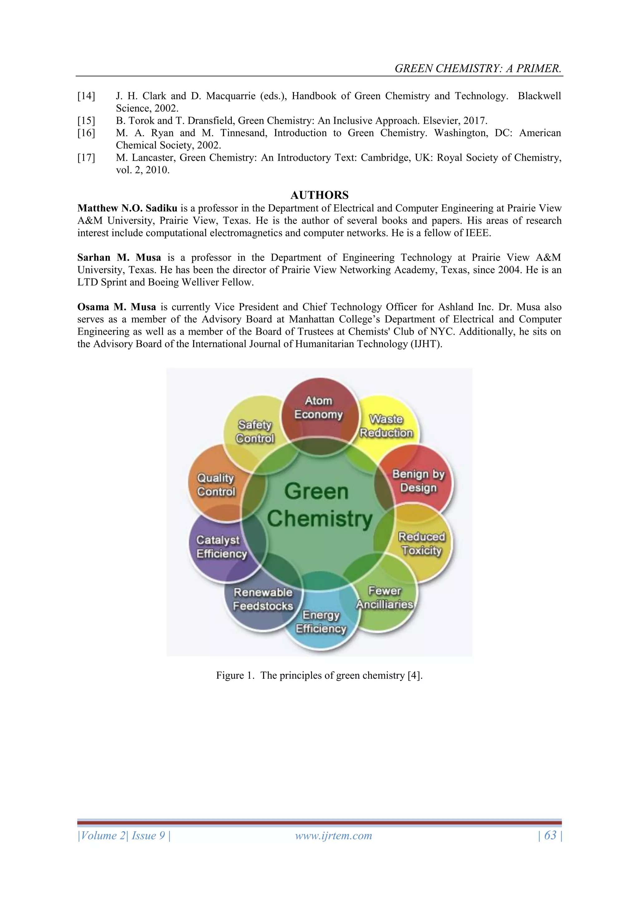GREEN CHEMISTRY: A PRIMER | PDF