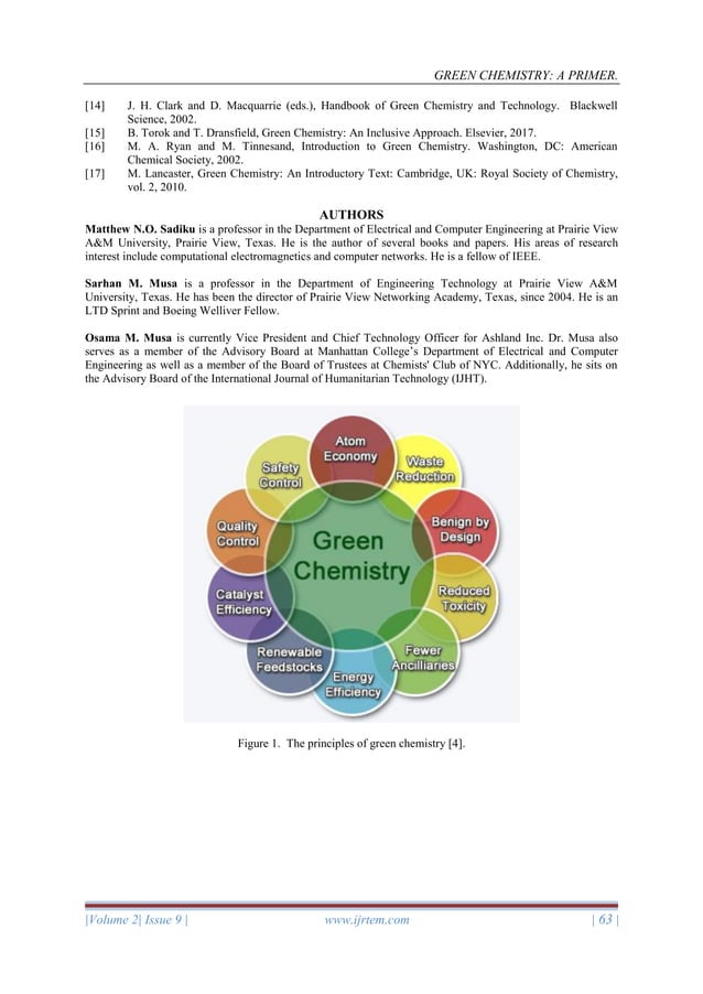 GREEN CHEMISTRY: A PRIMER | PDF
