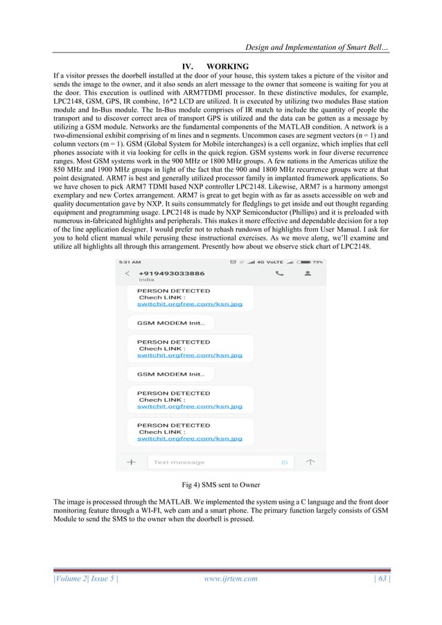 Design and Implementation of Smart Bell Notification System using IoT | PDF