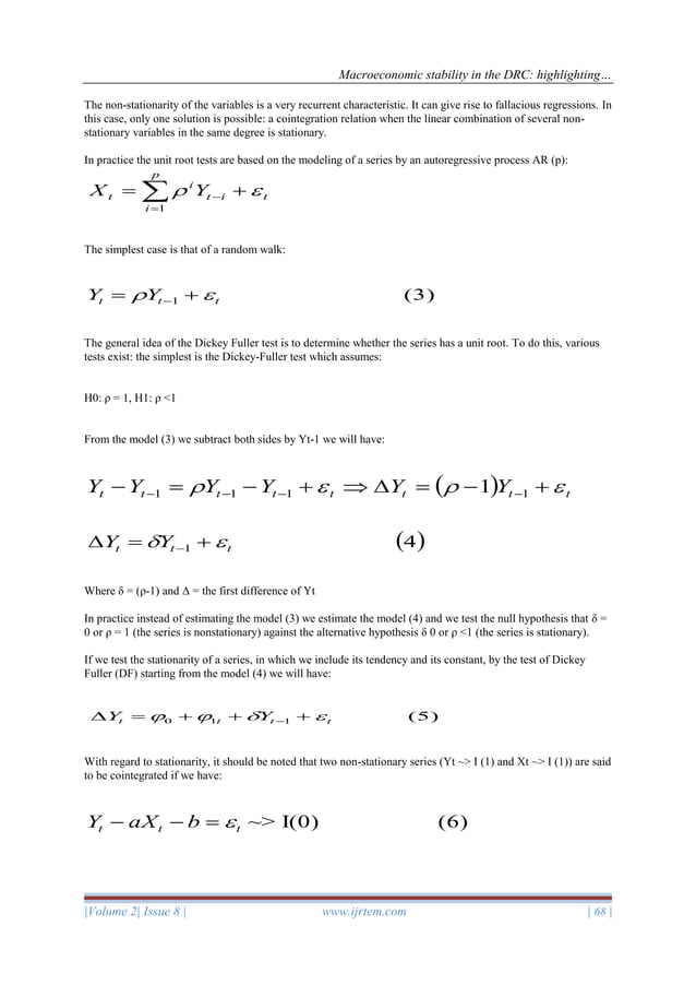 Macroeconomic stability in the DRC: highlighting the role of exchange ...