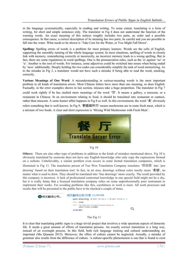 Translation Errors of Public Signs in English Subtitle: Residents’ Poor ...