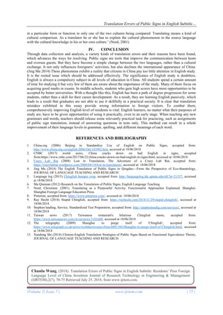 Translation Errors of Public Signs in English Subtitle: Residents’ Poor ...