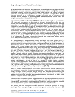 A Bring Your Own Device Risk Assessment Model | PDF