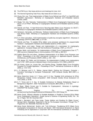 Preference of Efficient Architectures for GF(p) Elliptic Curve Crypto ...