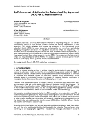 An Enhancement of Authentication Protocol and Key Agreement (AKA) For ...