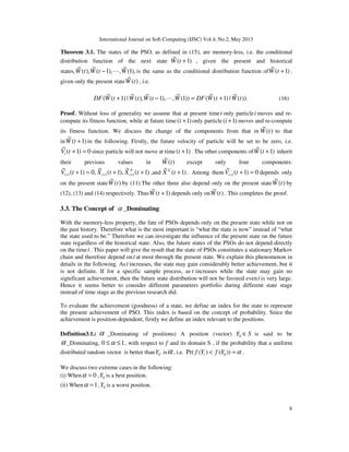 MARKOV CHAIN AND ADAPTIVE PARAMETER SELECTION ON PARTICLE SWARM OPTIMIZER | PDF