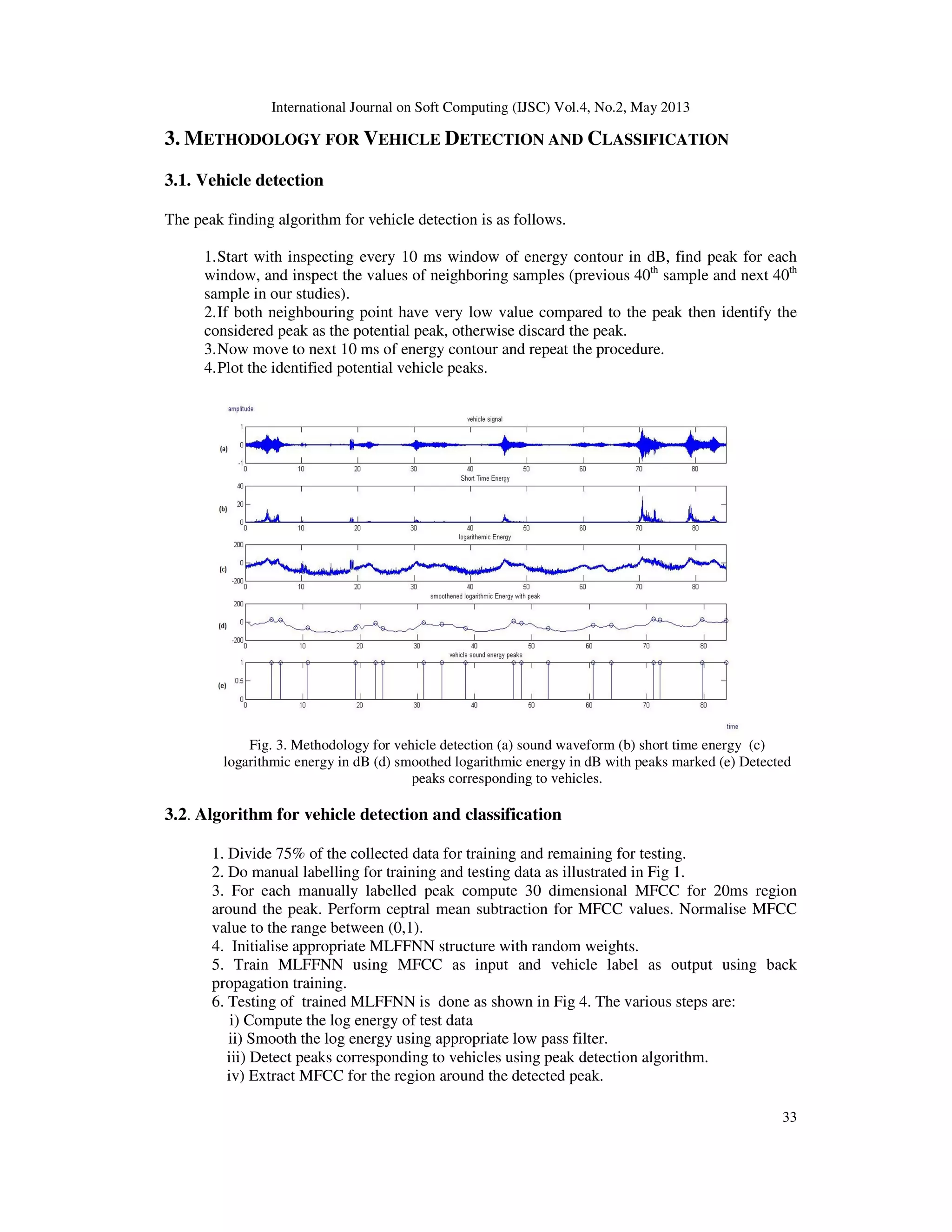 EXPLORING SOUND SIGNATURE FOR VEHICLE DETECTION AND CLASSIFICATION USING ANN | PDF