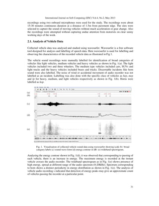 EXPLORING SOUND SIGNATURE FOR VEHICLE DETECTION AND CLASSIFICATION ...