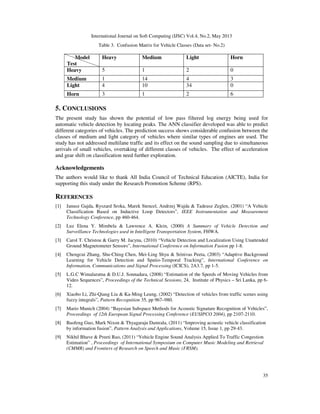 EXPLORING SOUND SIGNATURE FOR VEHICLE DETECTION AND CLASSIFICATION USING ANN | PDF