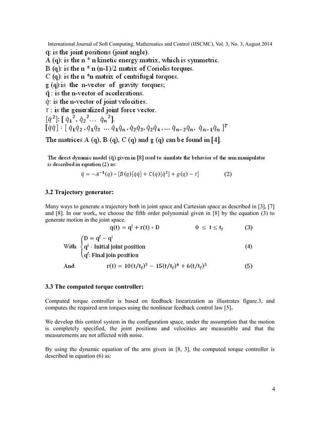 PUMA 560 TRAJECTORY CONTROL USING NSGA-II TECHNIQUE WITH REAL VALUED OPERATORS | PDF